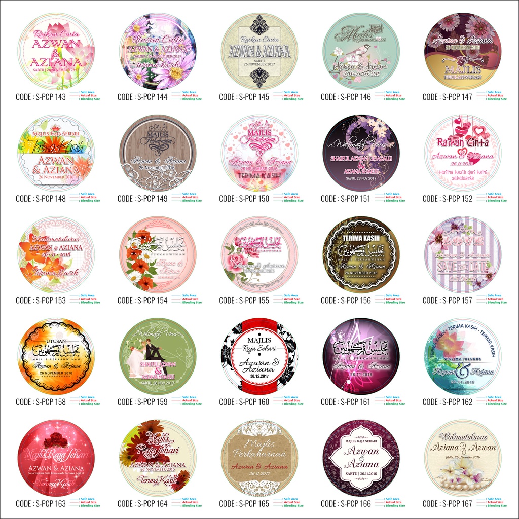 Custom Sticker / Sticker Kahwin / Sticker Aqiqah / Sticker Hari Lahir ...