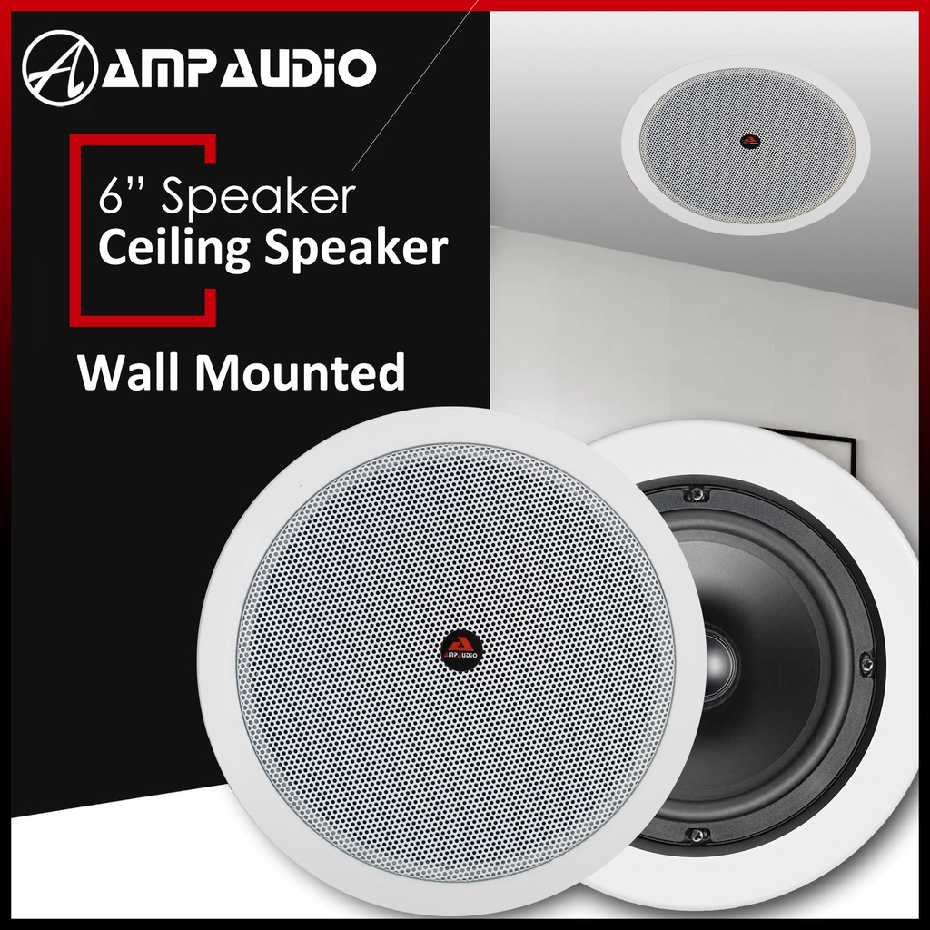 AmpAudio 6" Ceiling Speaker Ceiling Mount Speaker 6 inch 6W - 1PC ...