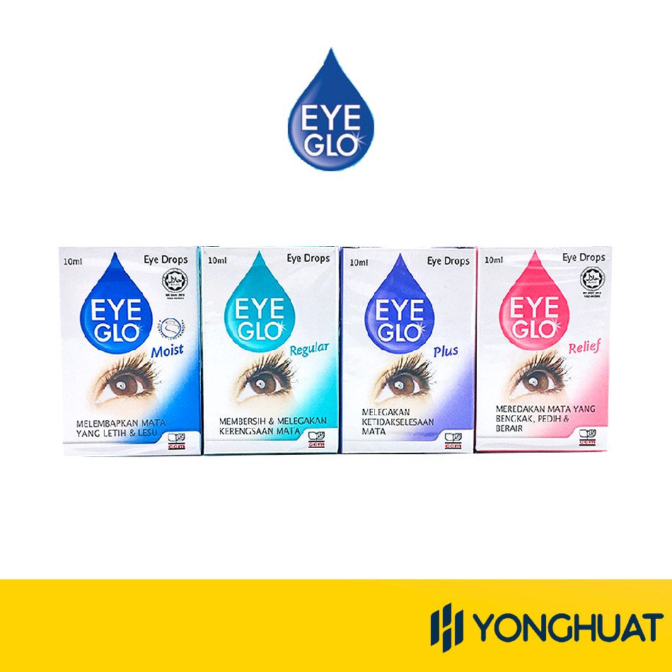 EYE GLO EYE DROPS REGULAR / MOIST / PLUS / RELIEF 10ML | Shopee Malaysia