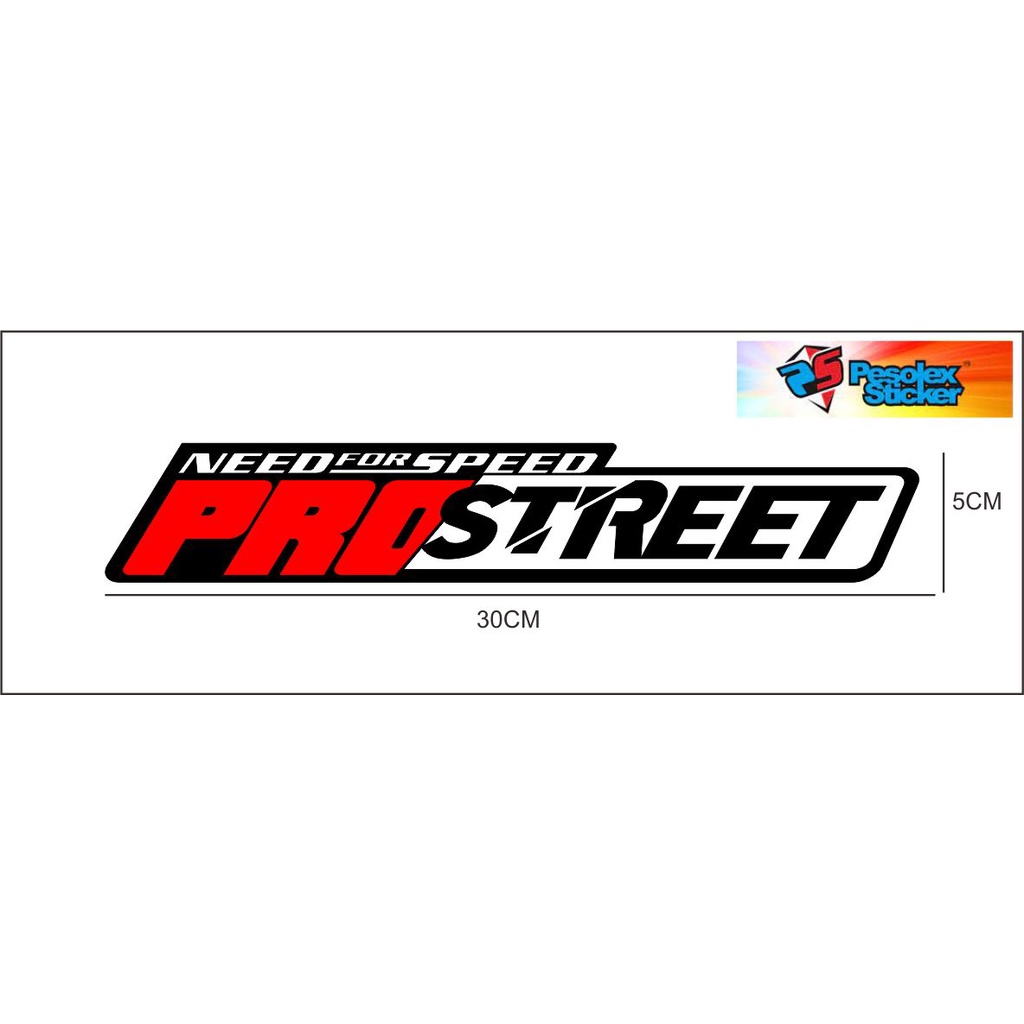 Cutting STICKER STICKER PROSTREET 3 Color Size 30CM X 5CM | Shopee Malaysia