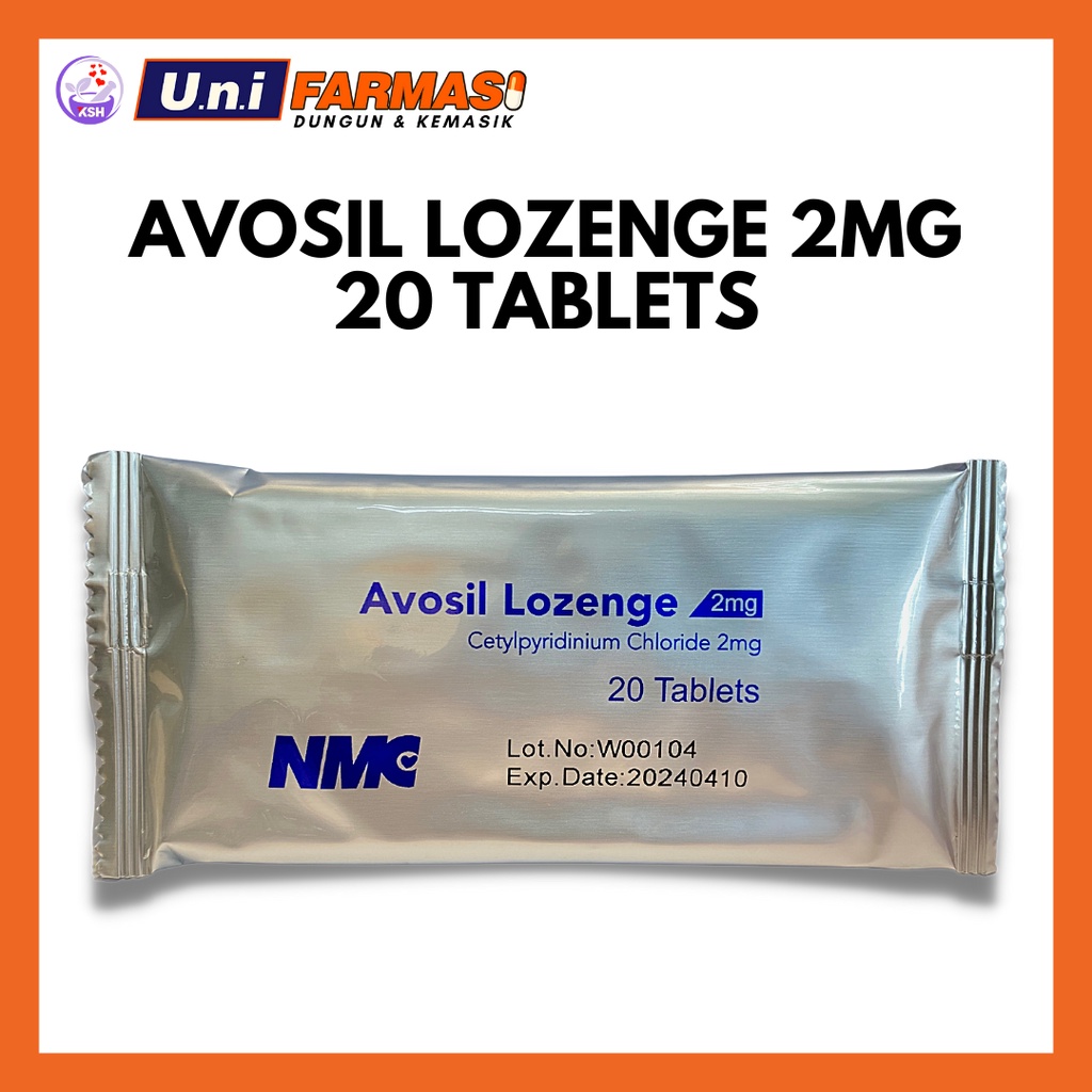 Ubat Sakit Tekak Avosil Lozenge 2mg (20 Tablets) | Shopee Malaysia