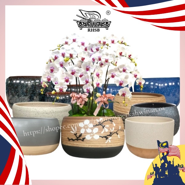 PASU ORKID / CERAMIC VASE / FLOWER POT / PASU POKOK / PASU SERAMIK ...