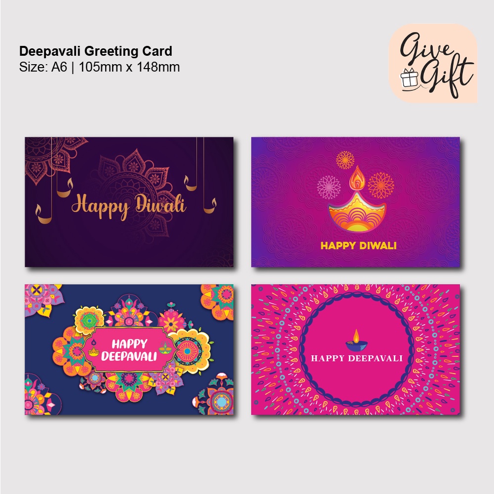 Deepavali / Diwali Greeting Card (Front Printing) | Shopee Malaysia
