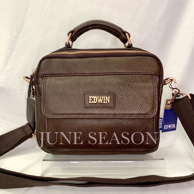 Edwin Sling Bag Document Bag Shoulder Bag Genuine Leather 100% Original ...