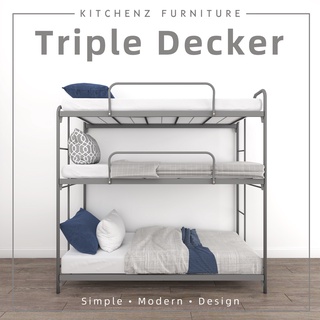 KitchenZ 3V Triple Decker Bed Bunk Bed Double Decker Bed katil 3 ...