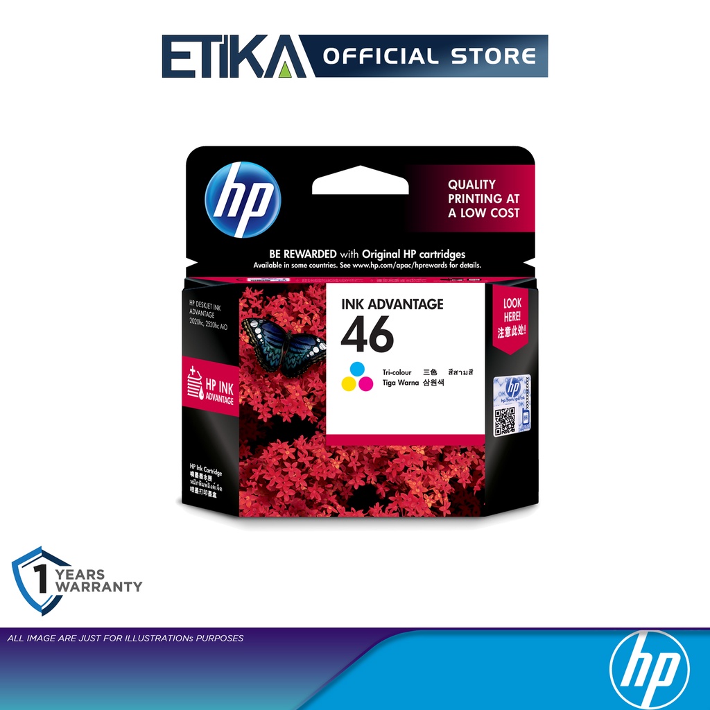 HP 46 Tri-color Original Ink Advantage Cartridge (CZ638AA) (Suitable ...