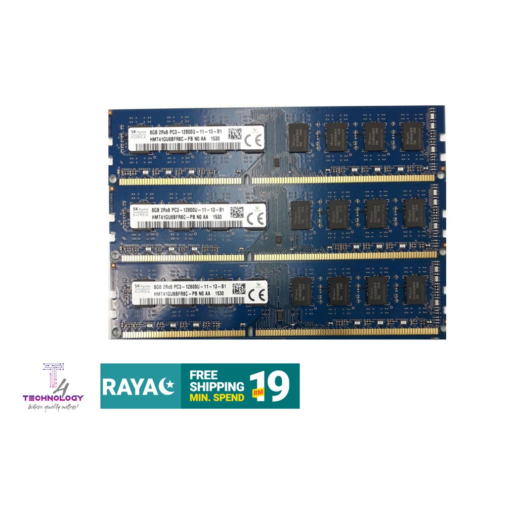 SK Hynix 8GB 2RX8 PC3-12800U DDR3 1600MHz 240pin 1.35V DIMM RAM Desktop/PC Memory | Shopee Malaysia