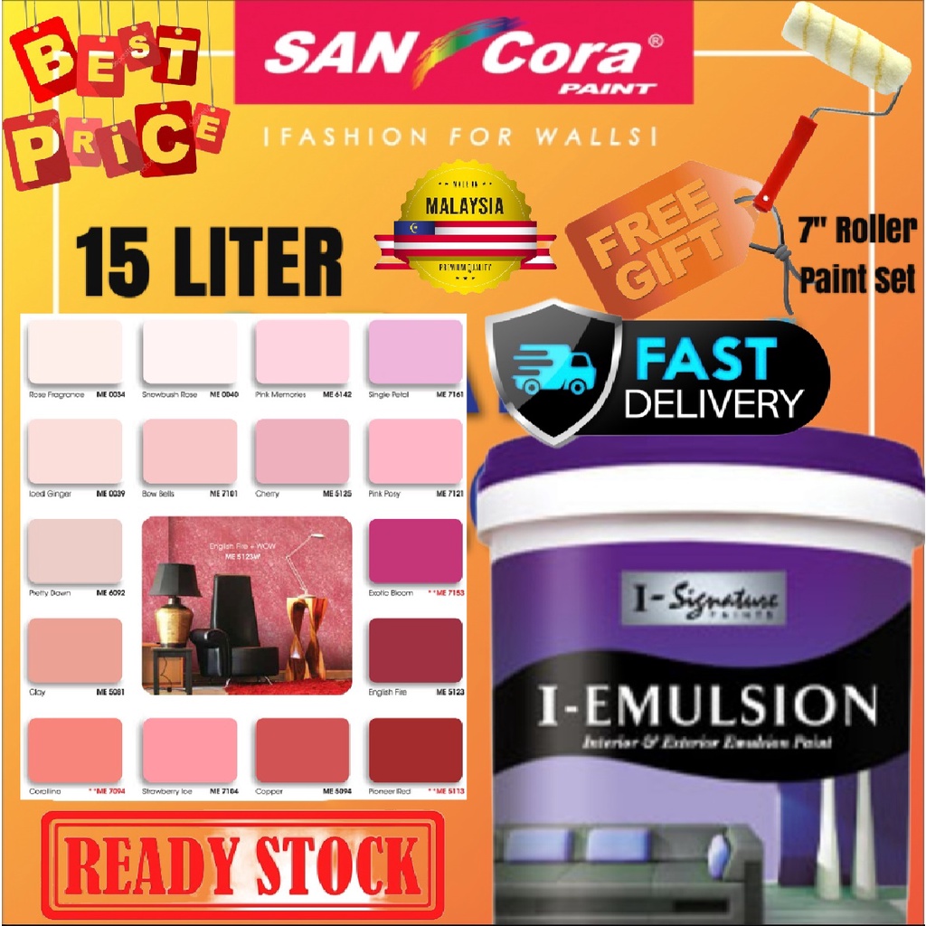 15 LITER SANCORA I-EMULSION INTERIOR EXTERIOR WALL PAINT CAT DINDING ...