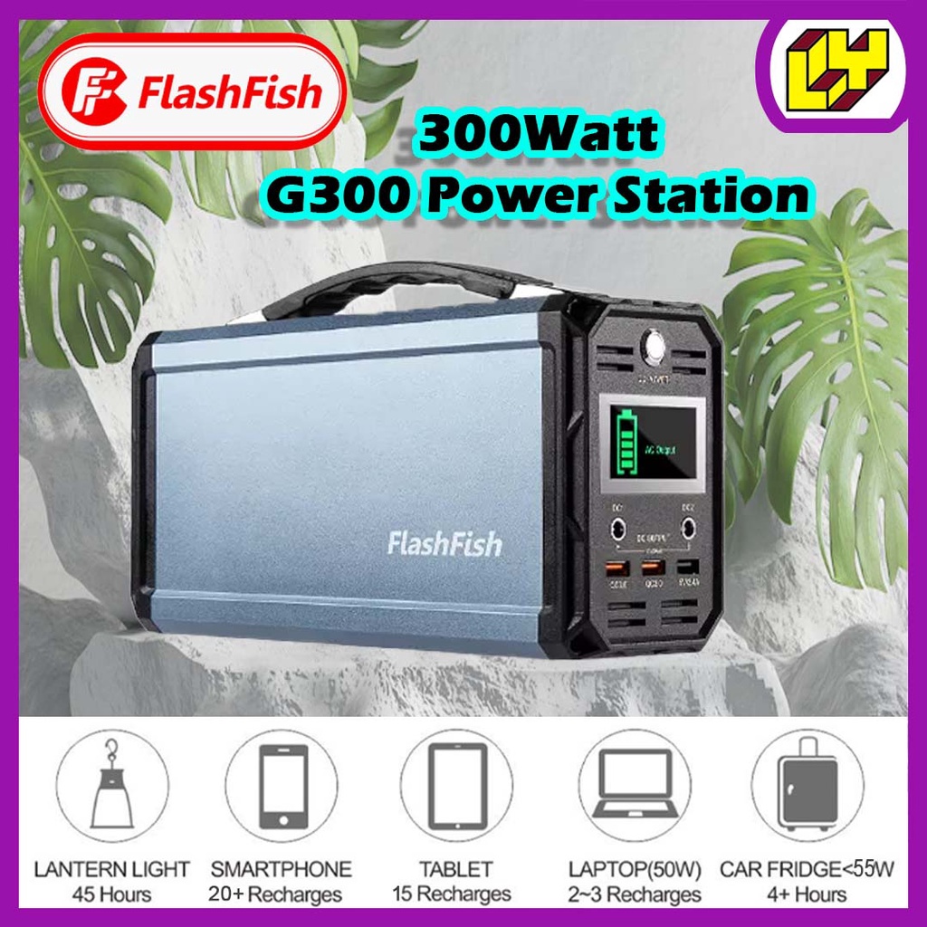 Flashfish G300 300W Portable Power Station Solar Generator Backup ...