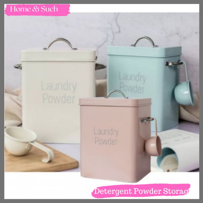 Laundry Detergent Powder Tin Storage Bekas Tin Simpan Sabun Detergent ...