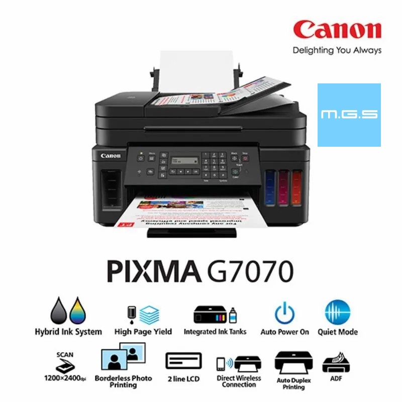 CANON G7070 / CANON G6070 Refillable Ink Tank Wireless All-In-One for High Volume Printing ...