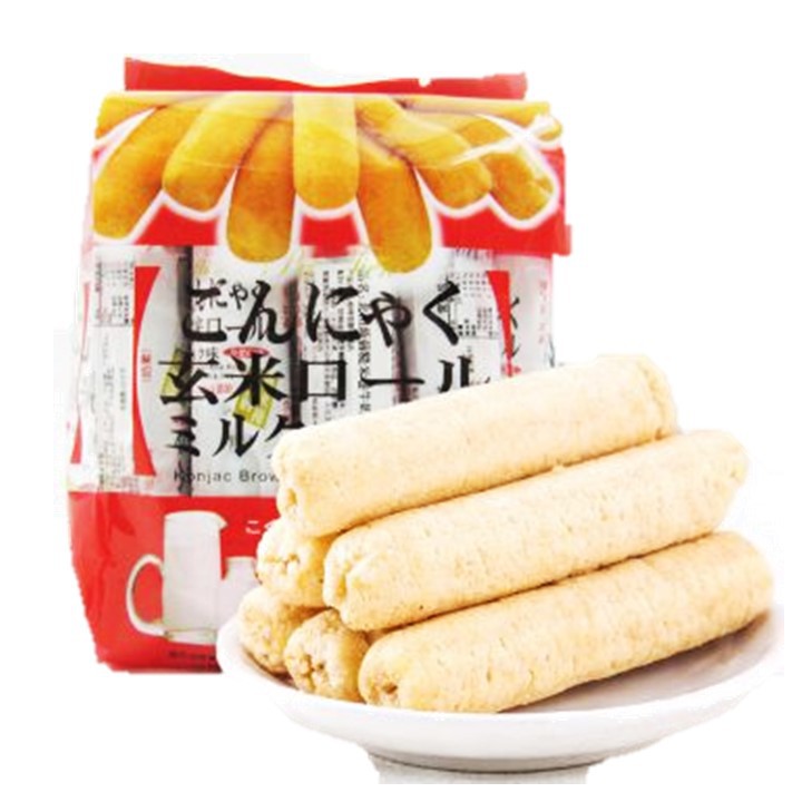 Milk flavor - taiwan konjac brown rice roll / biscuit barnon fried ...