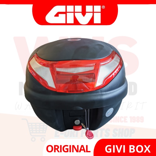 GIVI BOX (100% ORIGINAL) 30ltr Monolock Top Case Black (E30RN) With (MP60N) Base Plate (Original ...
