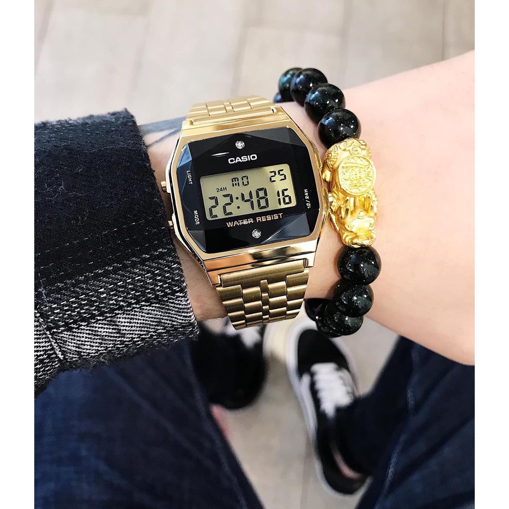 Watch - Casio Diamond Gold A159WGED-1 - ORIGINAL | Shopee Malaysia