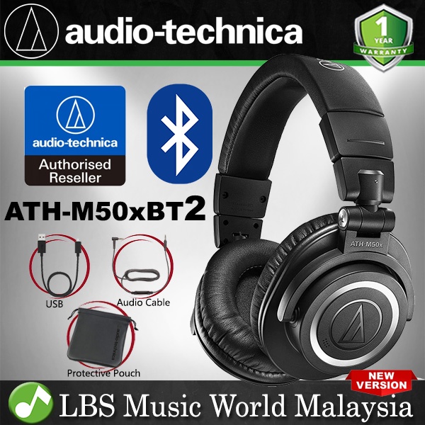 Audio Technica ATH-M50xBT2 Professional Monitor Bluetooth Headphone (M50X M50xBT M50BT2 ...