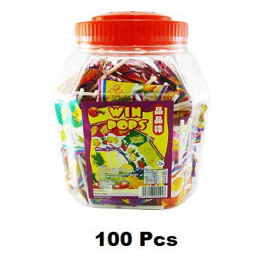 100 Pcs Win Pops Win Pop Lollipop Old Time Candy HALAL (LOCAL READY STOCKS) | Shopee Malaysia