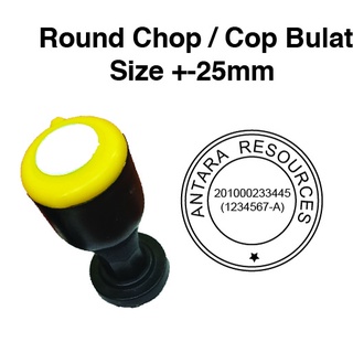 Round Rubber Stamp / Chop Bulat / 圆印章 | Shopee Malaysia