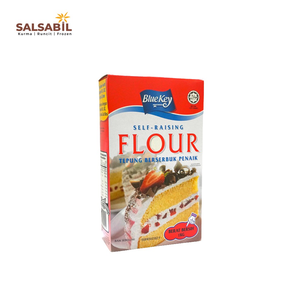 Blue Key Self Raising Flour (Tepung Serbuk Penaik) HALAL 1KG | Shopee ...