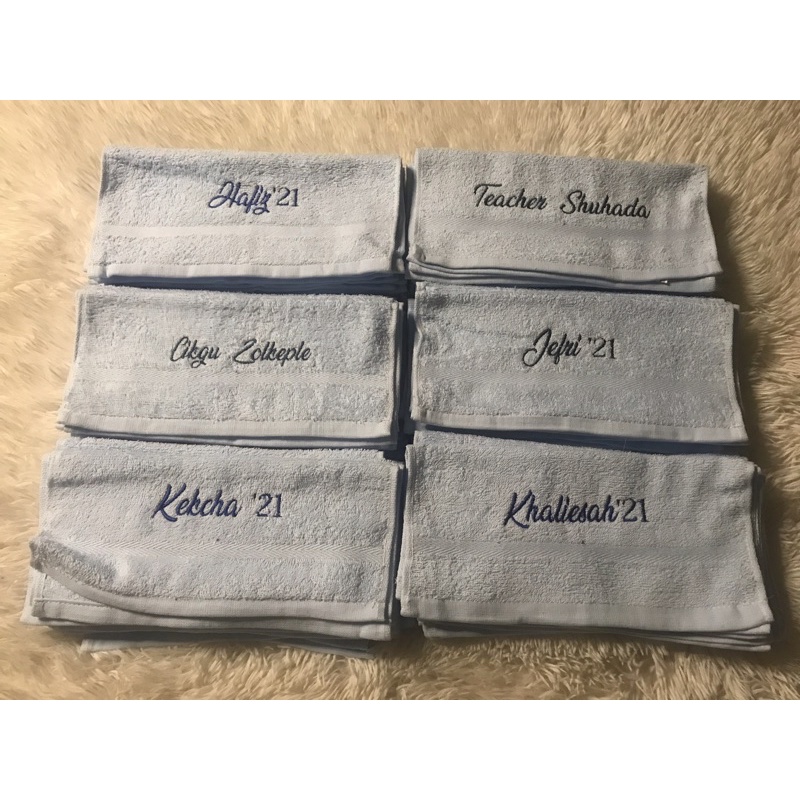 TUALA SULAM NAMA GOODIES GIFT TOWEL EMBROIDERY | Shopee Malaysia