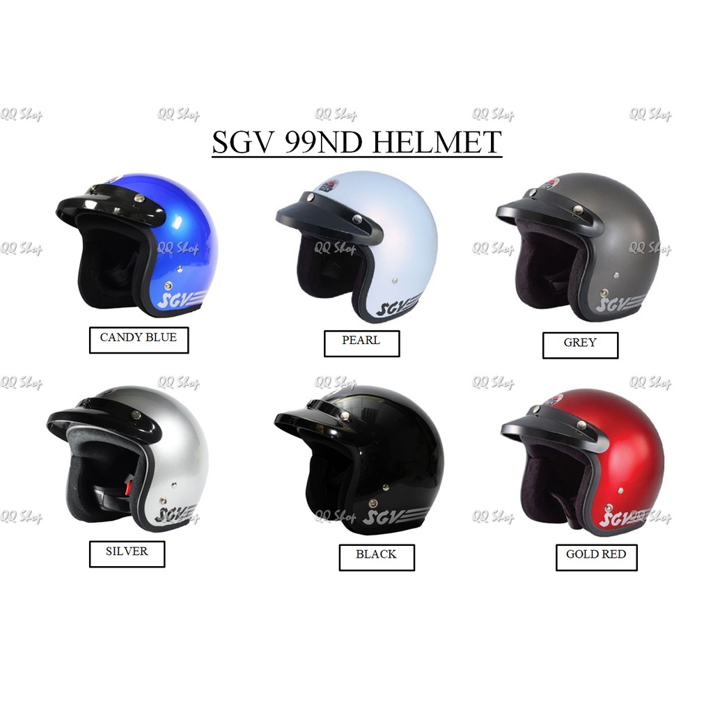 SGV SGV99 SGV HELMET (Blue,White,Grey,Silver,Black,Red,P.Green,Titan ...