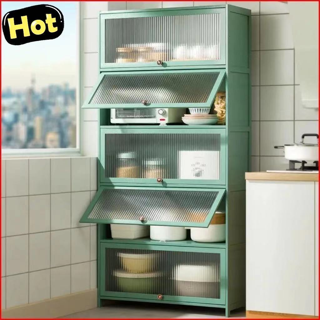 Rak Dapur Lantai Rak Simpanan dengan Almari Mangkuk Bekalan Periuk ...