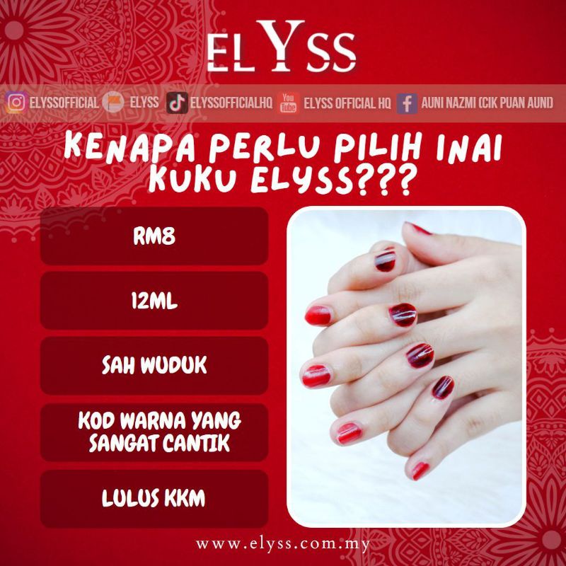 Inai Kuku Elyss Sah Solat | Shopee Malaysia