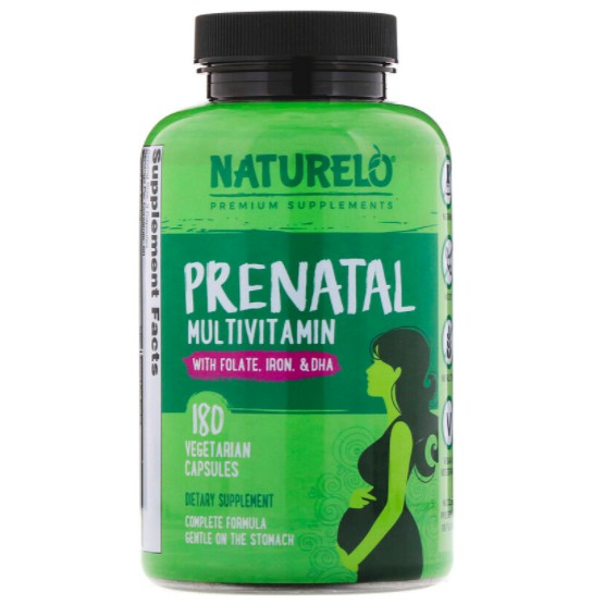 NATURELO, Prenatal Multivitamin, 180 Vegetarian Capsules - USA | Shopee ...