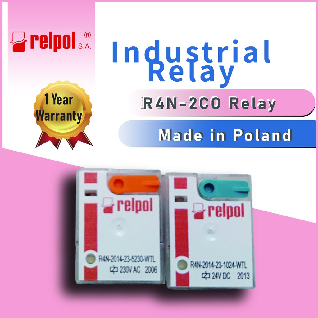 relpol R4N miniature industrial relays 230VAC/4CO/LED | Shopee Malaysia