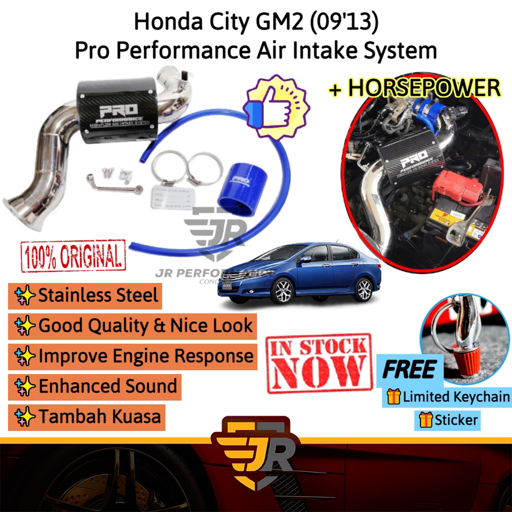 PRO PERFORMANCE High Flow Cold Air Intake System Honda City GM2 2009 ...
