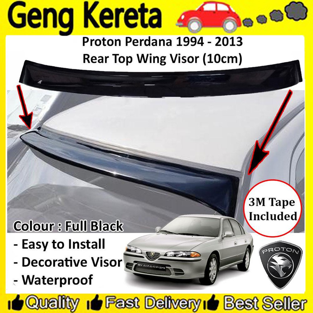 AG Rear Visor Perdana V6 1st Generation 95-10 Rear Windscreen Wing ...