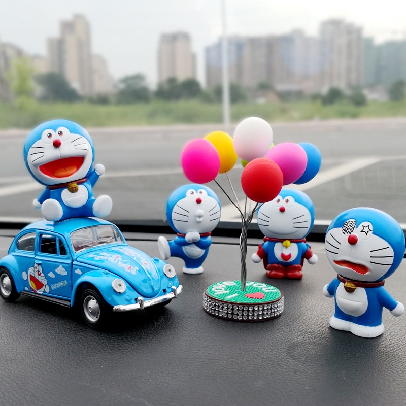【💕6pcs/set】Doraemon Car Dolls Figures Mini Dashboard Decoration ...
