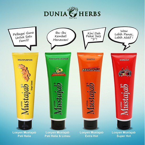 LOTION MUSTAJAB DUNIA HERBS 130ML [100% ORIGINAL] | Shopee Malaysia