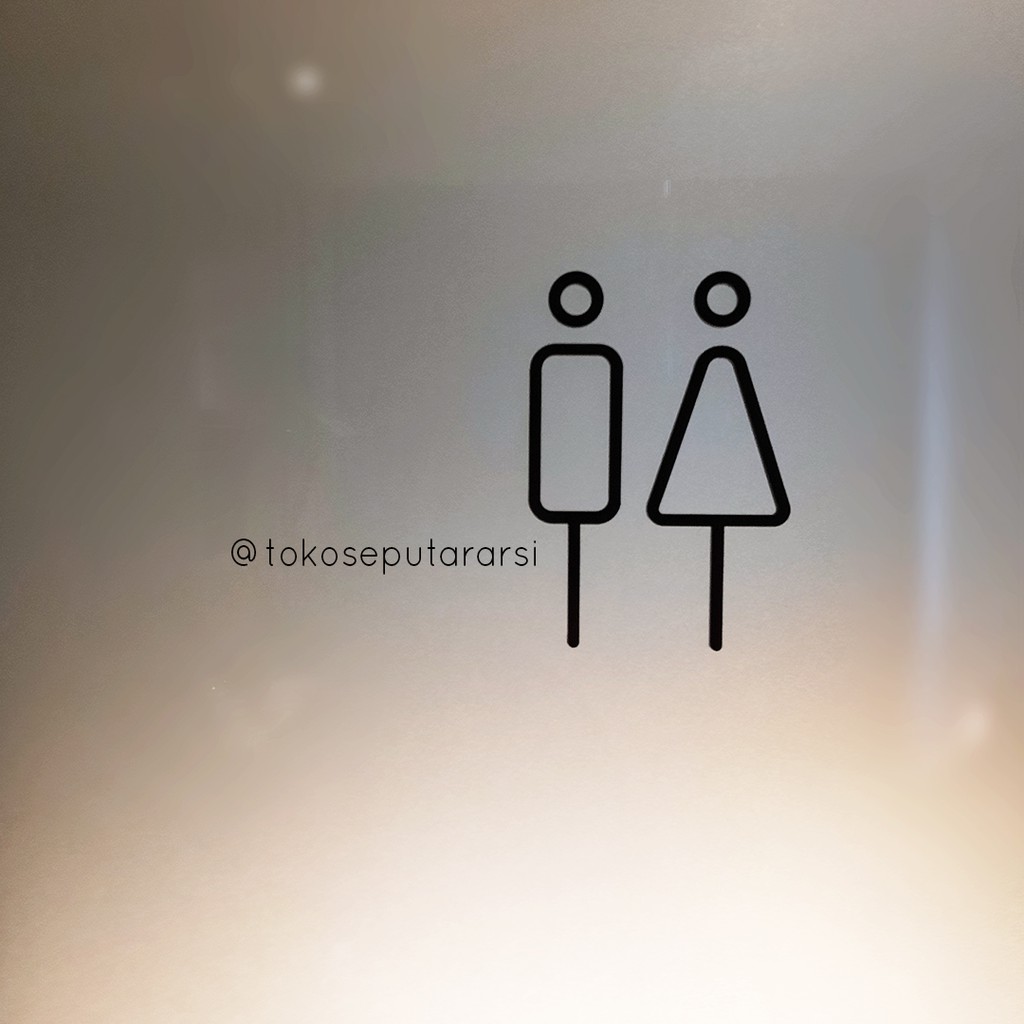 Toilet Sign - RESTROOM Sign - 2 SET - Signature LOGO Minimalist MODERN ...