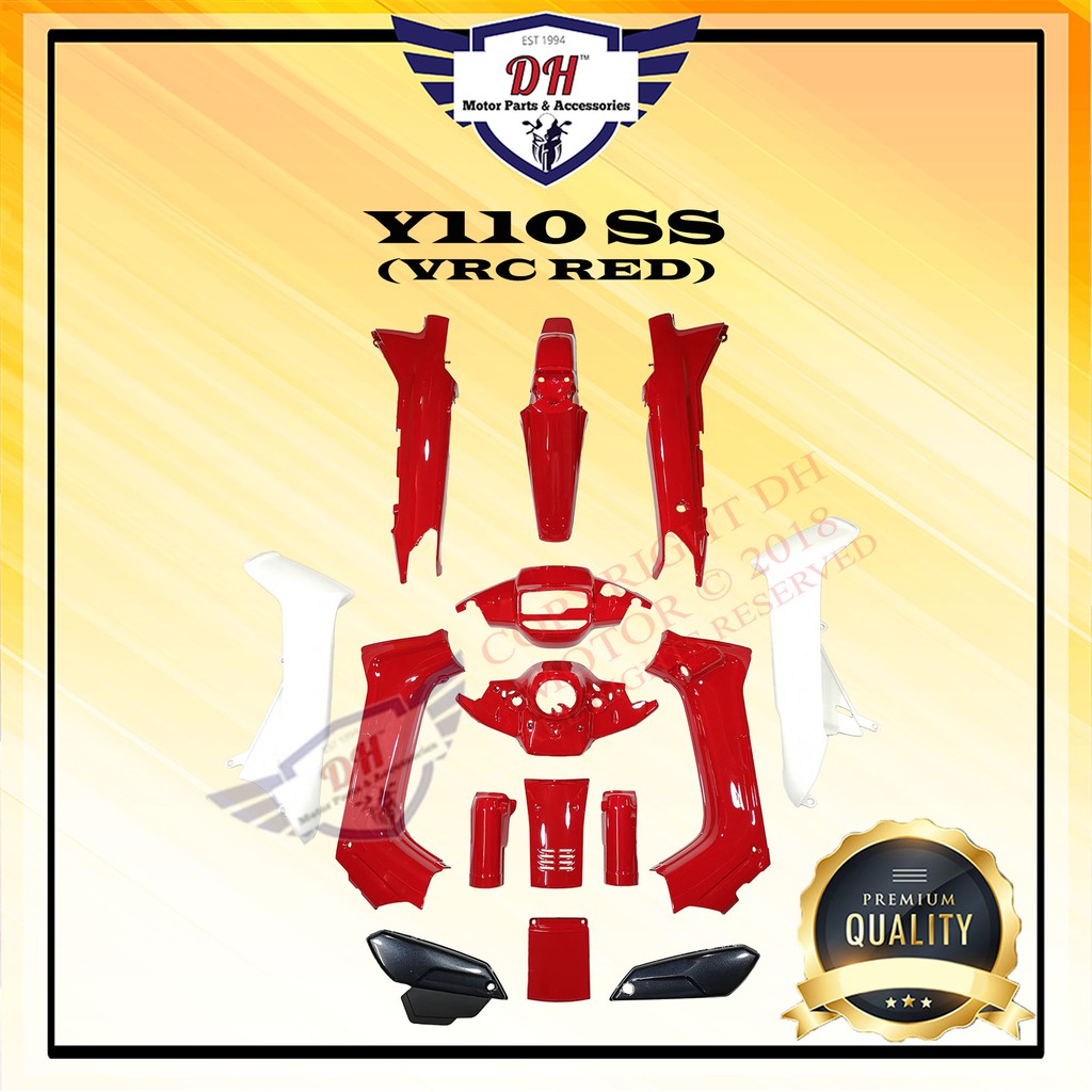 Y110 SS COVER SET (VRC RED) YAMAHA Y110 | Shopee Malaysia