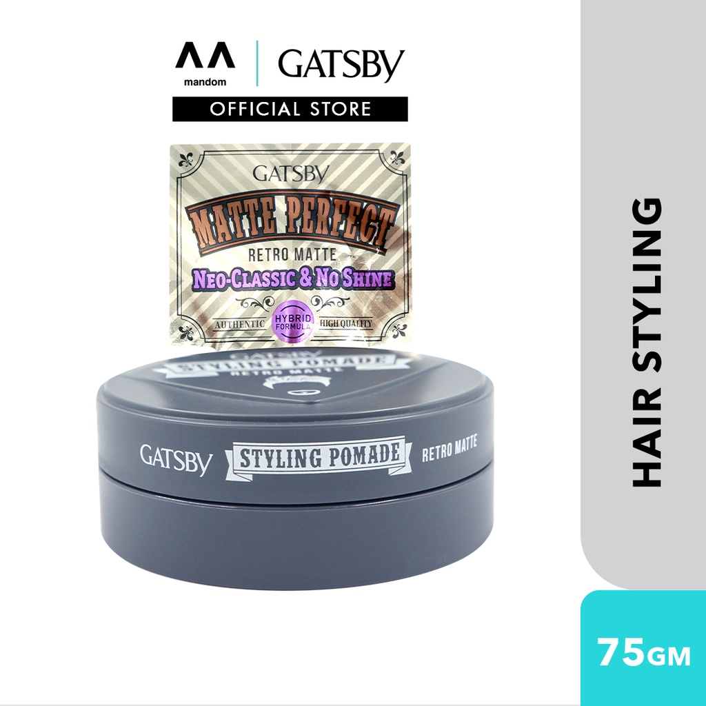 GATSBY Styling Pomade Retro Matte75g (mens hair pomade, hair pomade ...