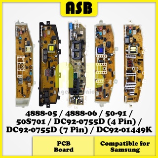 (1pc) ( Compatible : SAMSUNG ) Washing Machine PCB Board / Papan Litar ...