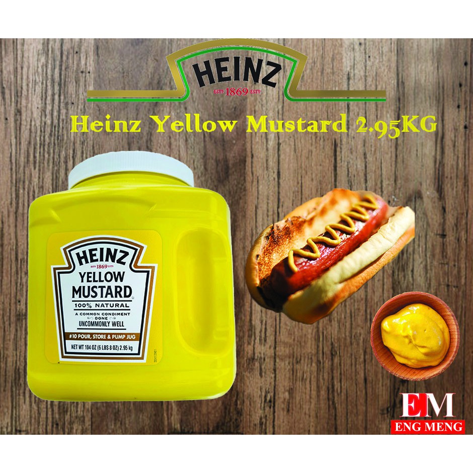HEINZ Yellow Mustard 2.95KG HEINZ 黄芥末 2.95KG | Shopee Malaysia