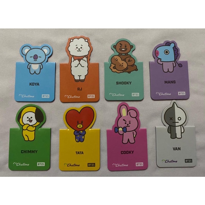 BTS BT21 BOOKMARK X CHATIME | Shopee Malaysia