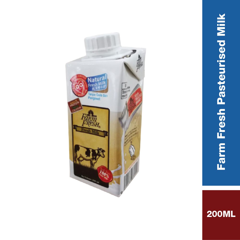 Farm Fresh Natural Fresh Milk / Farm Fresh Susu Asli Pasteur (200ml ...