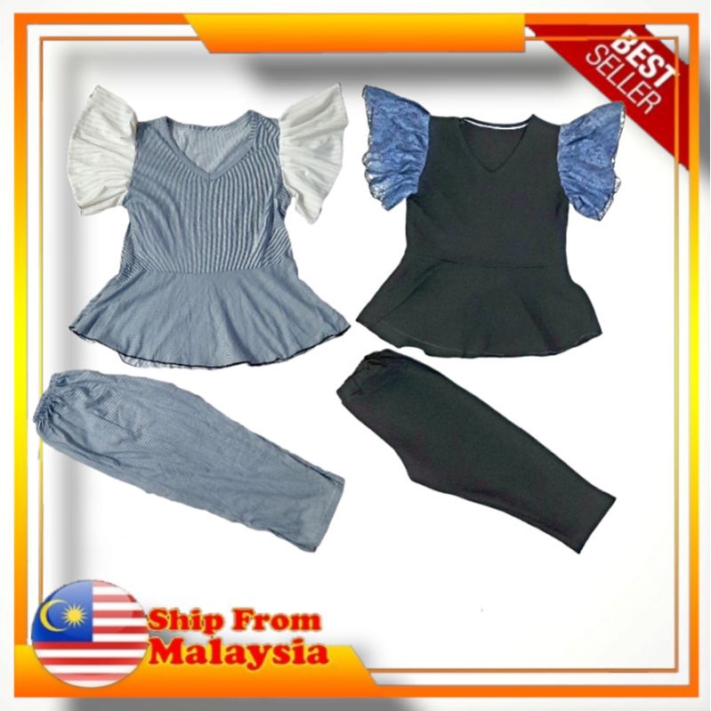 Baju Set Ropol Lengan | Shopee Malaysia