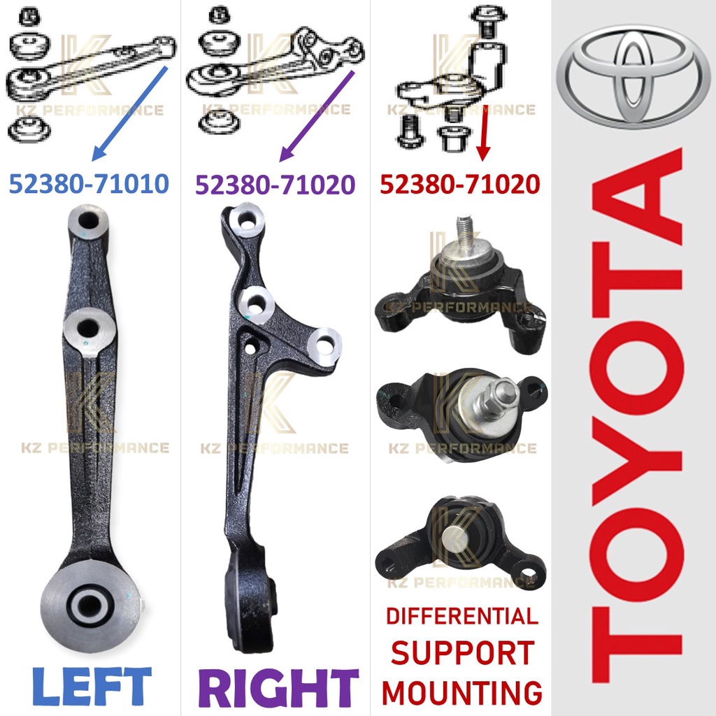 TOYOTA HILUX VIGO KUN25 KUN26/FORTUNER KUN50 TGN51 DIFFERENTIAL SUPPORT ...