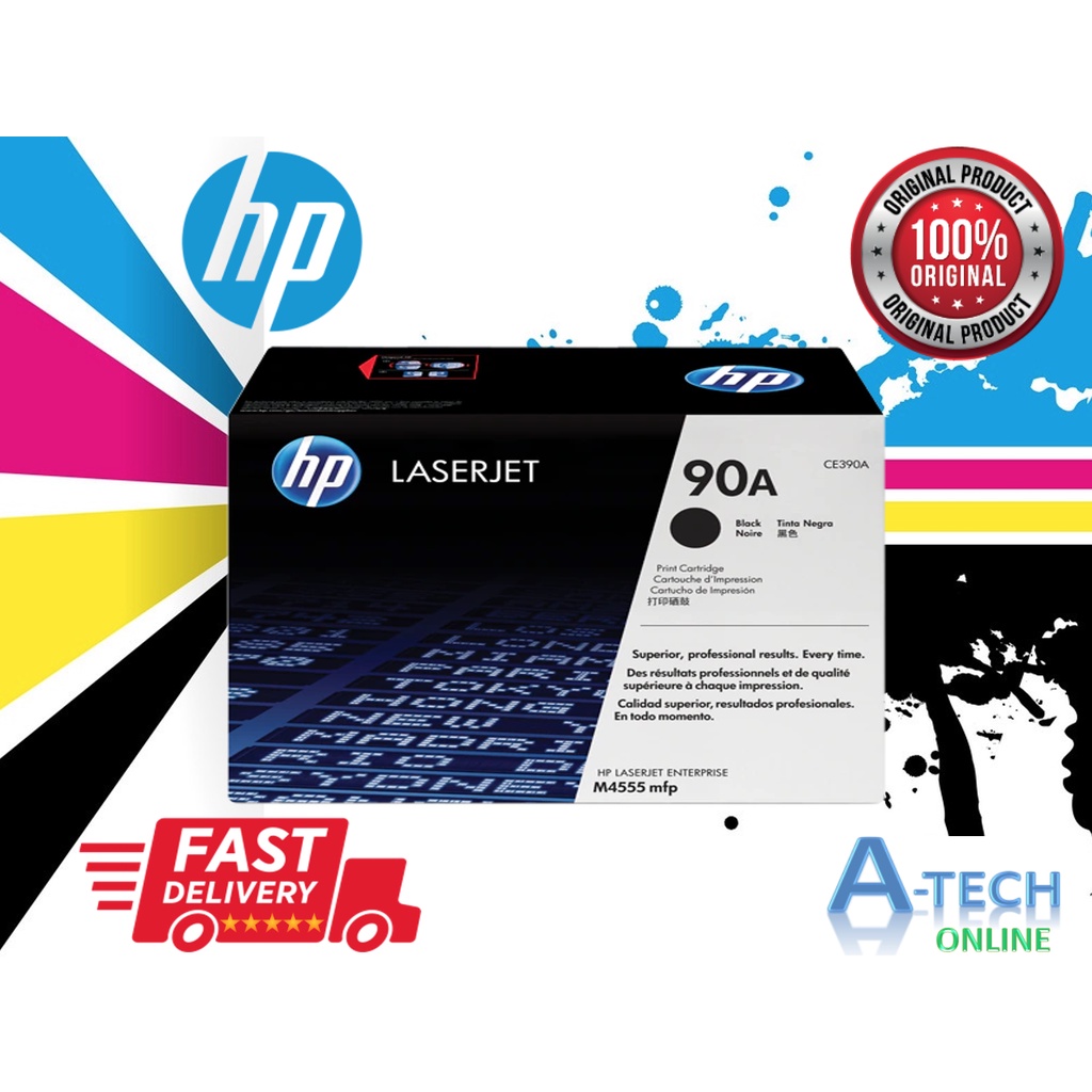 HP 90A / CE390A Original Toner Cartridge M4555 MFP | Shopee Malaysia