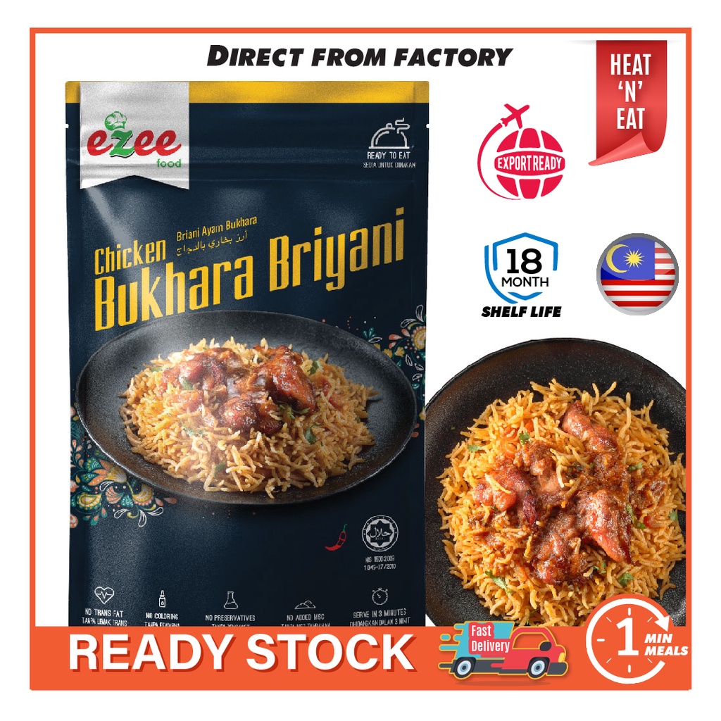 EZEEFOOD BUKHARA BRIYANI AYAM / BUKHARA CHICKEN BRIYANI 250G LOW GI ...
