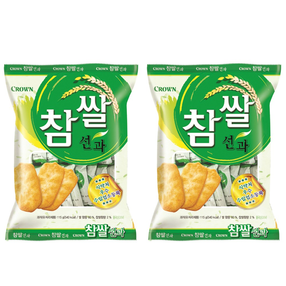 (Korean Snack) [Crown] Snow Rice Cracker Chamssal Seongwa 230g korea ...