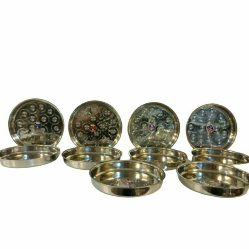 Stainless Steel Plates Set Of 10 (No 10) | Shopee Malaysia