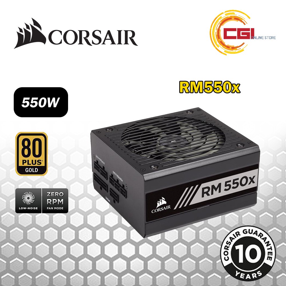 Corsair RM550x 550W 80PLUS Gold Certified Full Modular PSU (CP-9020177 ...