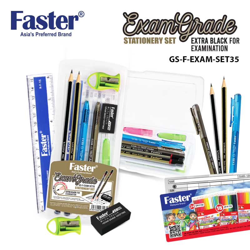 Faster GS-F Exam Set 35 with Extra Dark 2B Pencil & Extra Smooth Ball ...