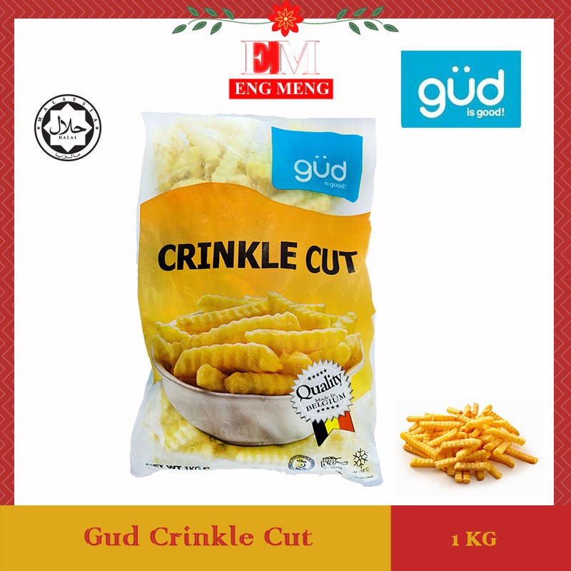 Gud Crinkle Cut 1KG Gud 曲型薯条 1KG Gud Kentang Keriting 1KG | Shopee Malaysia
