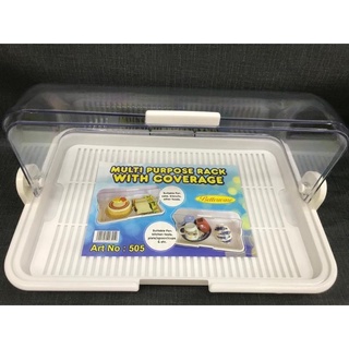 Betterware 504/505 BPA-Free Plastic Multipurpose Tray Rack Sauce Living Case Bread Cake Box With ...