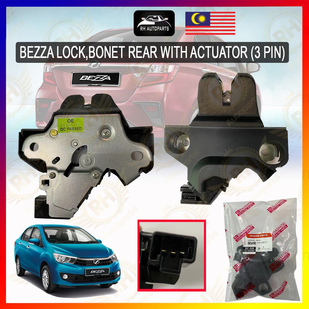 Perodua Bezza Rear Bonet Lock With Actuator 3pin 64610-BZ020 | Shopee ...